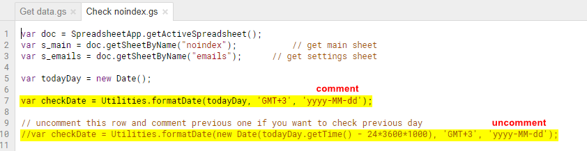 Fast check of important html tags with GTM and Google Sheets